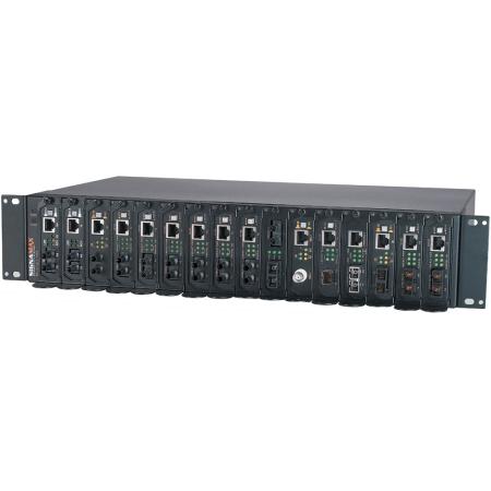 AESP, Inc. - 16-Bay Rack Mount Media Converter Chassis, AC - 065-1185 ...