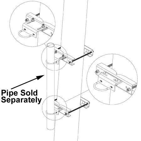 ANDREW an Amphenol company - Universal Sliding Pipe Mount Base Kit for ...