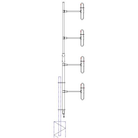 Sinclair Technologies - 138-174 HD 4 Dipole Antenna, Top Mount - SD214 ...
