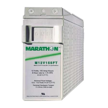 GNB Industrial Power - 12V 155Ah SLA Front Terminal Battery - M12V155FT ...