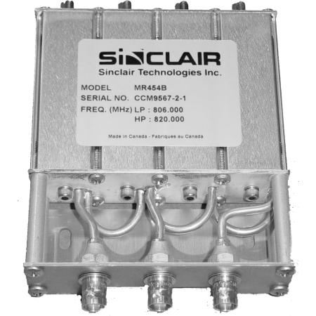 Sinclair Technologies - 806-960 MHz Mobile Duplexer, 4 Cavity - MR454N ...