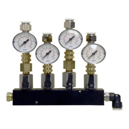 RFS Technologies, Inc. - 4-Port Manifold with Pressure Gauges and Check ...