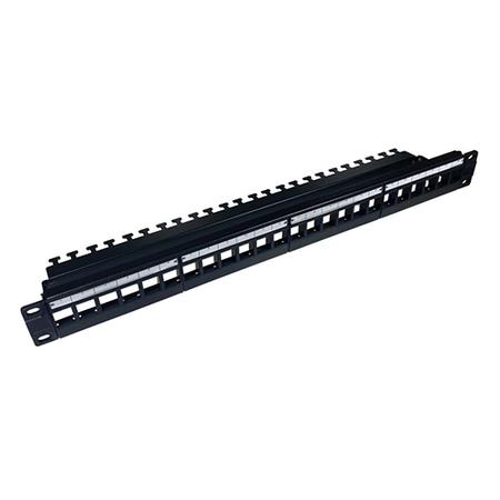 R&M USA, Inc. - 19 in 1U 24-Port Straight Patch Panel in Black ...